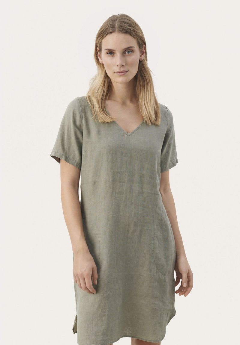 Part Two ELLINE - Sukienka letnia/khaki - Zalando.pl