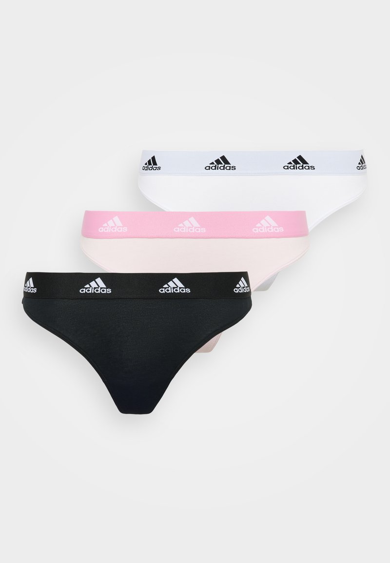 adidas Sportswear THONG 3 PACK - String - white/black/pink/gris ...