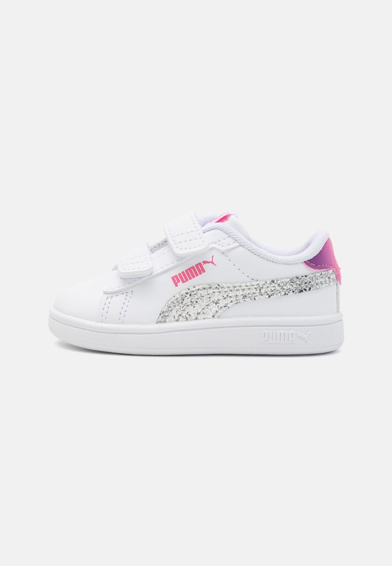 Puma SMASH 3.0 STAR GLOW - Trainers - white/silver/strawberry burst ...