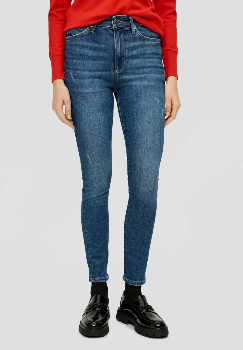s.Oliver HIGH RISE - Jeans Skinny Fit - blau/stone-blue denim - Zalando.de