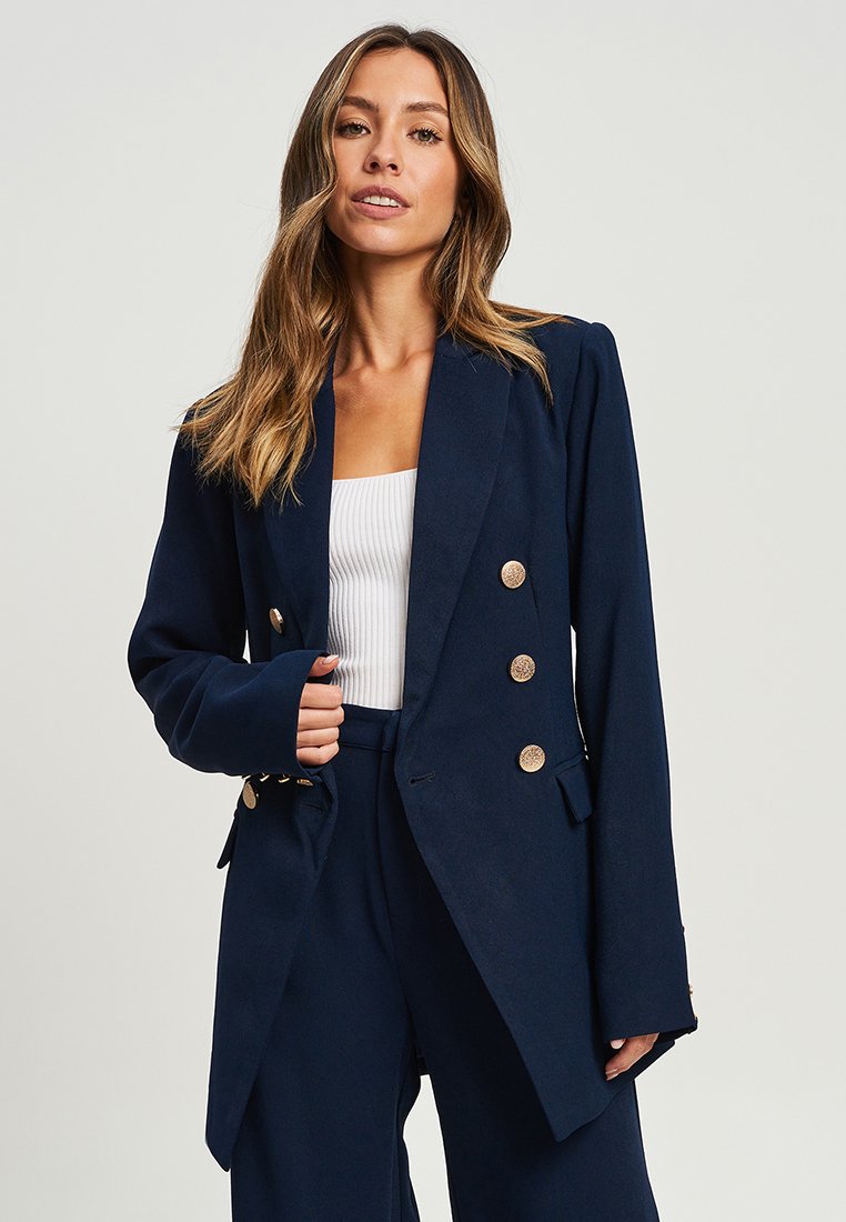 TUSSAH Krátký kabát - navy blue/tmavě modrá - Zalando.cz