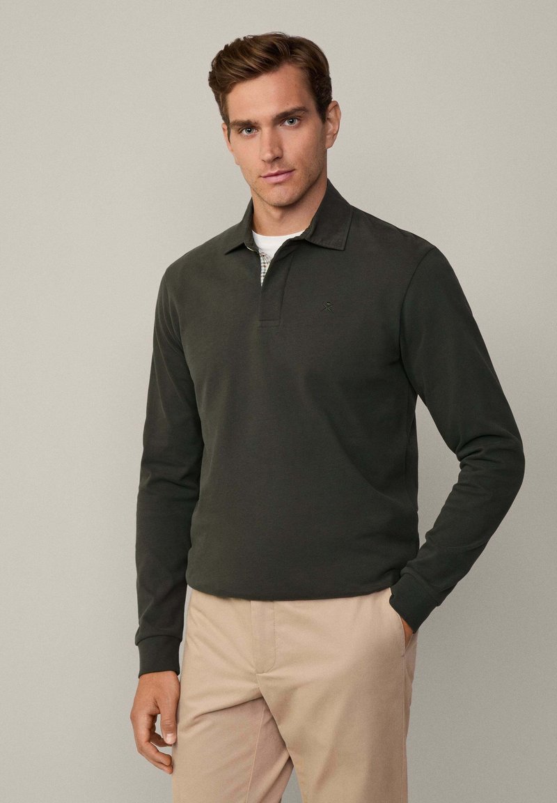 Hackett London TRIM RUGBY - Polo shirt - deep green/dark green - Zalando