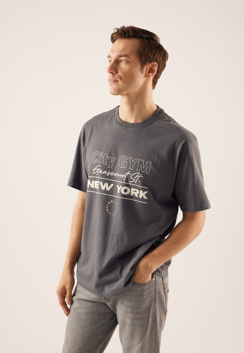 Pier One Print T-shirt - black - Zalando.co.uk