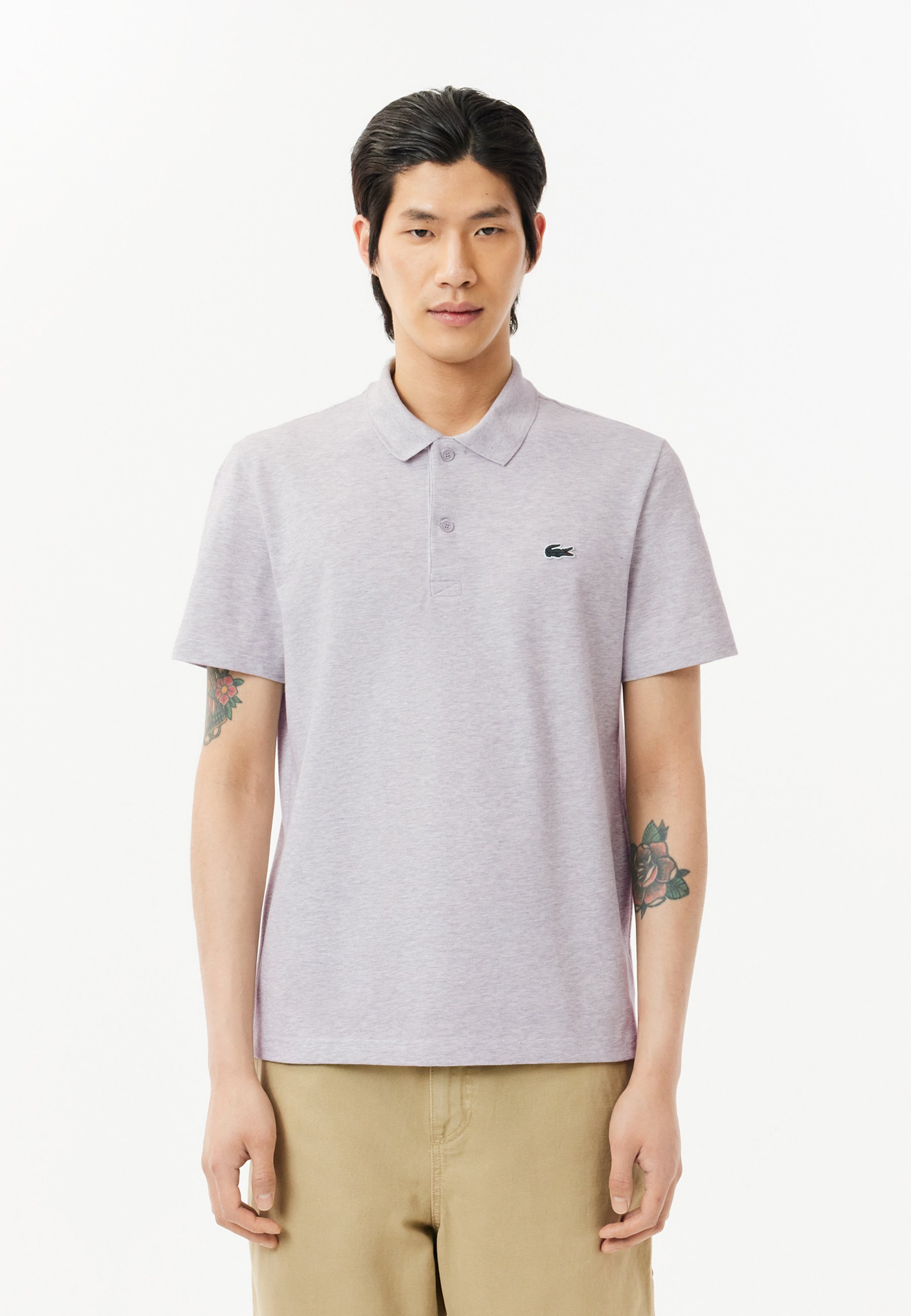 Grey lacoste polo store