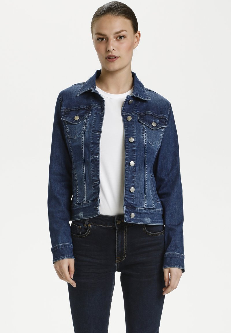 My Essential Wardrobe Denim jacket - medium blue random wash/blue denim ...