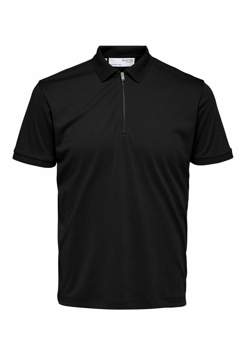 Selected Homme SLHFAVE ZIP - Poloshirt - black/schwarz - Zalando.at