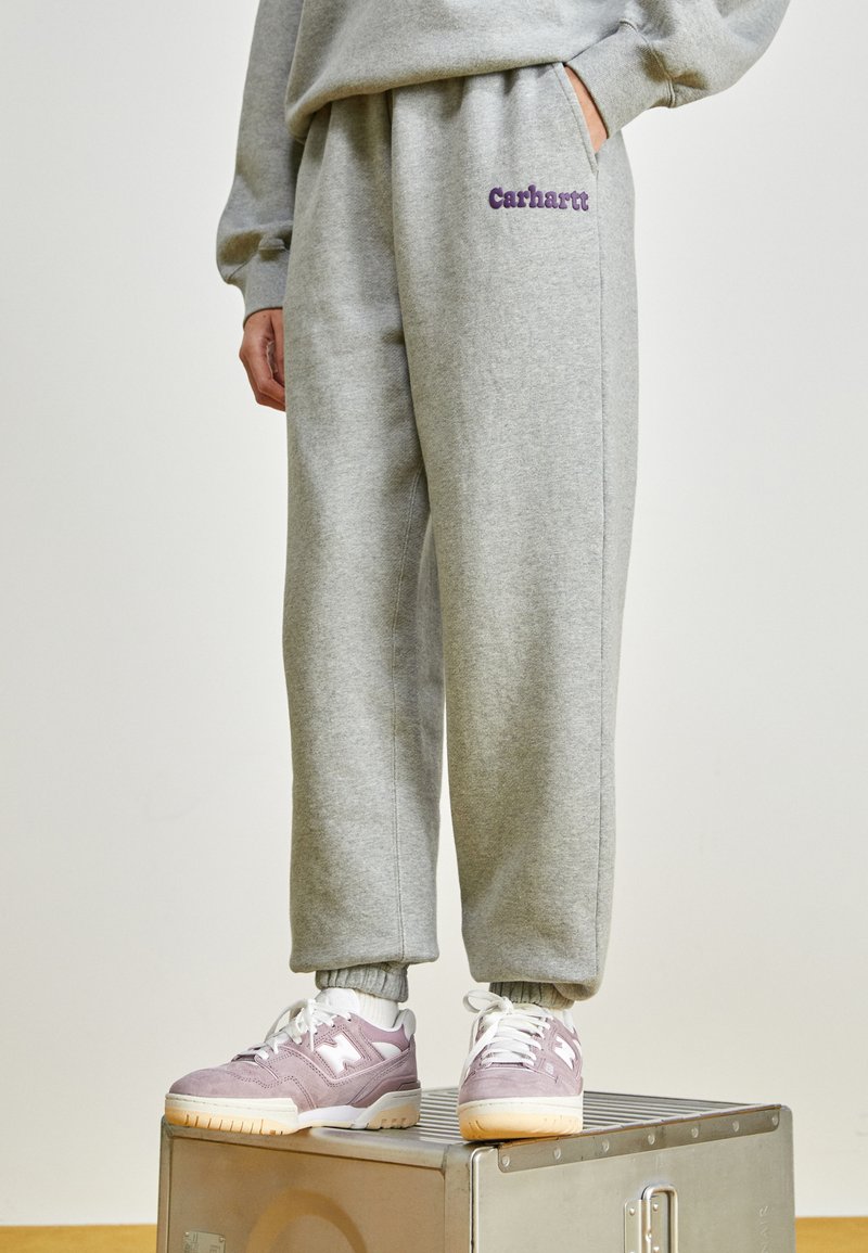 Carhartt WIP BUBBLES PANT - Træningsbukser - grey heather/cassis ...
