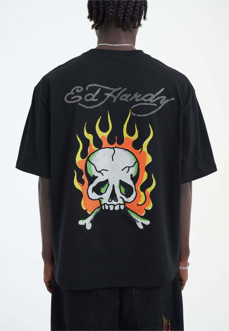 Ed Hardy SKULL FLAME DIAMANTE - Printtipaita - black/musta - Zalando.fi