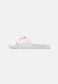 EA7 Emporio Armani UNISEX - Pool slides - white/pink fluo/white ...