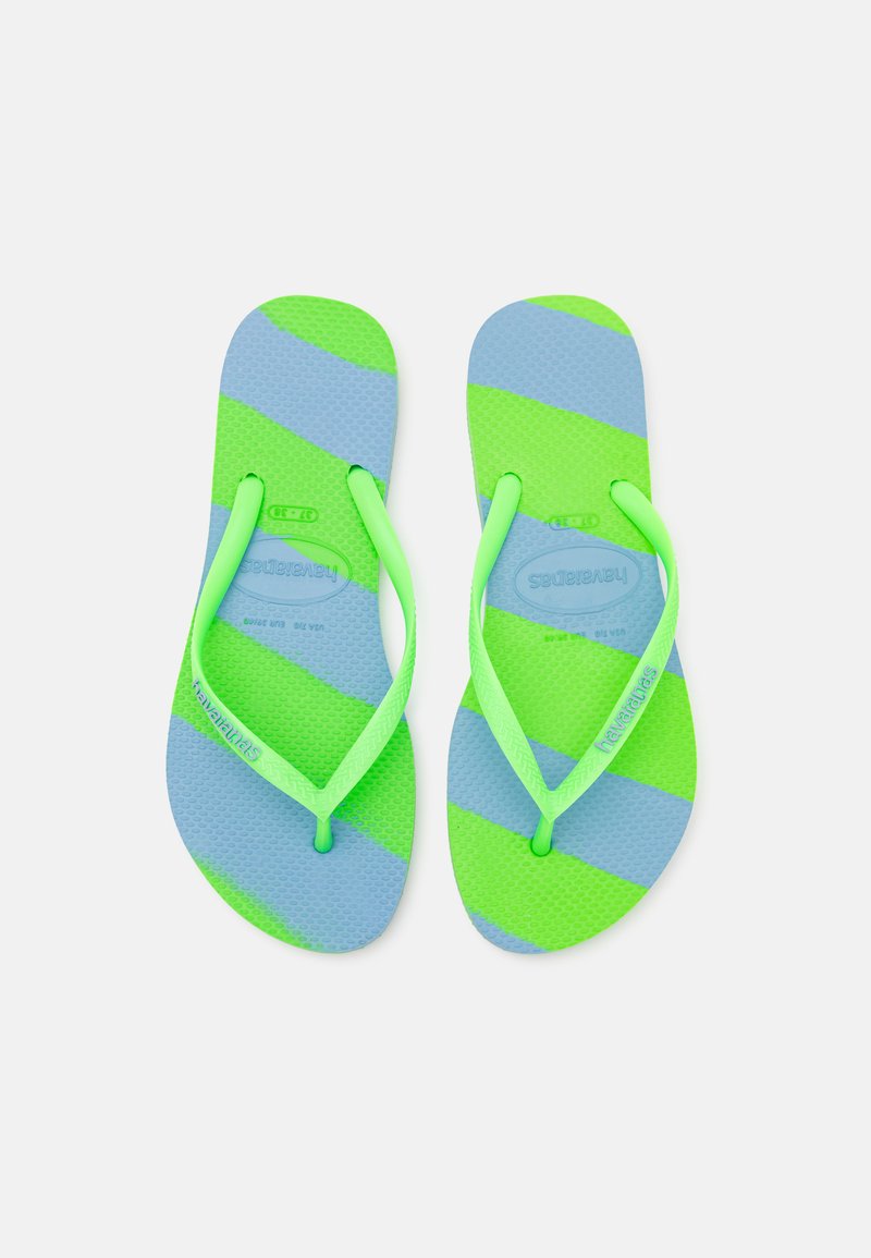 Havaianas SLIM COLOR FUN - T-bar sandals - slime green/green - Zalando.ie
