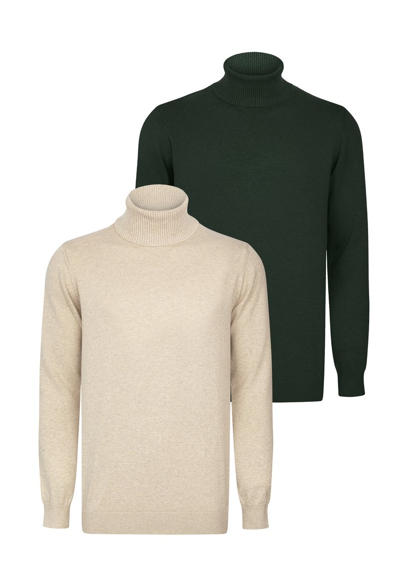Felix Hardy TURTLENECK PACK OF 2 - Jersey de punto - dark green/verde ...
