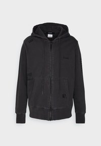 Ksubi ZINE KASH ZIP THRU HOODIE - Zip-up sweatshirt - black - Zalando.co.uk