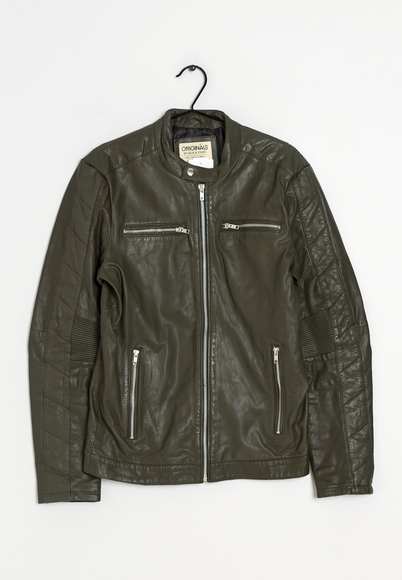 Jack & Jones Faux leather jacket - green - (Pre-owned) - Zalando.de
