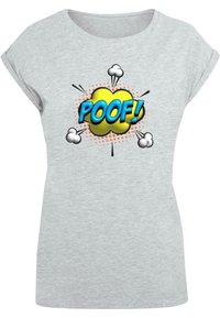 Merchcode POOF COMIC EXTENDED SHOULDER - T-Shirt print - heather grey ...