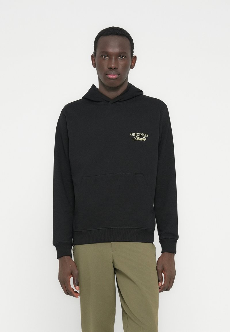 Jack & Jones JORNORREBRO TYPO BACK HOOD SN - Hoodie - black - Zalando