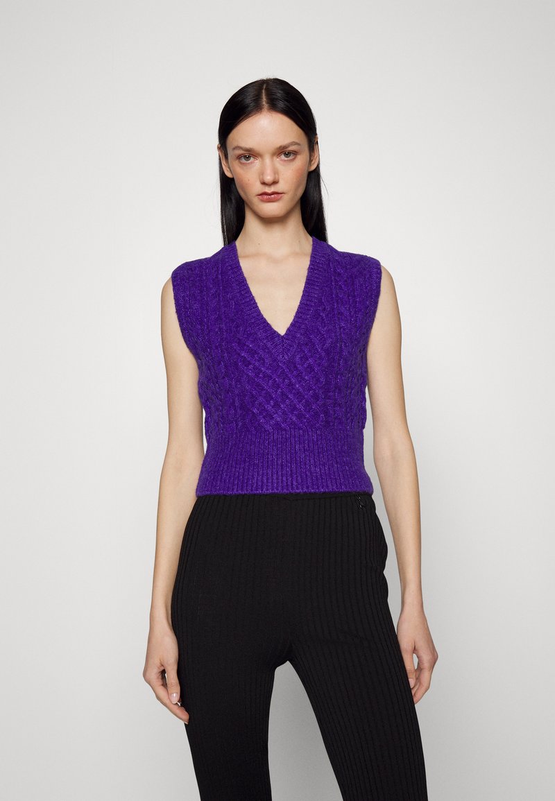 rag & bone ELIZABETH CABLE VEST - Džemper - purple/lilla - Zalando.ee