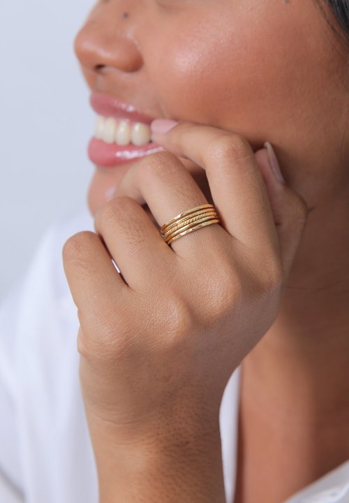 Singularu TRINITY - Bague - oro/doré - ZALANDO.FR