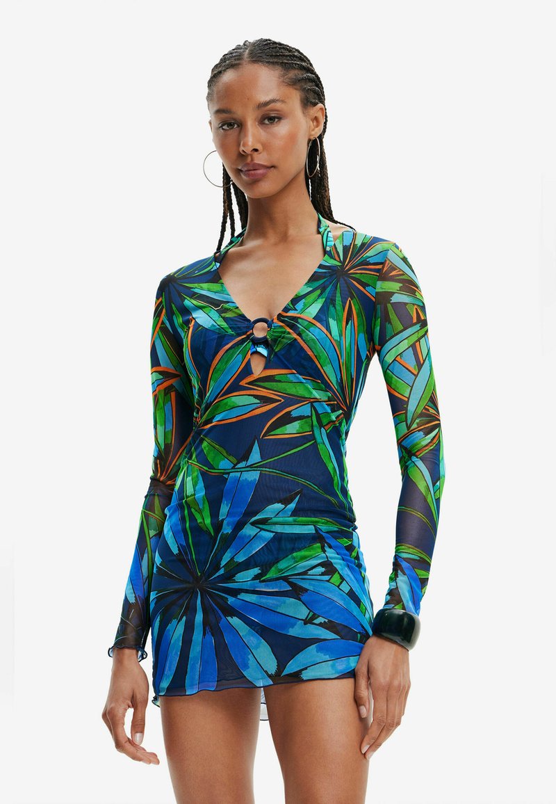 Desigual TROPICAL CUT OUT - Badeanzug - blue/blau - Zalando.de
