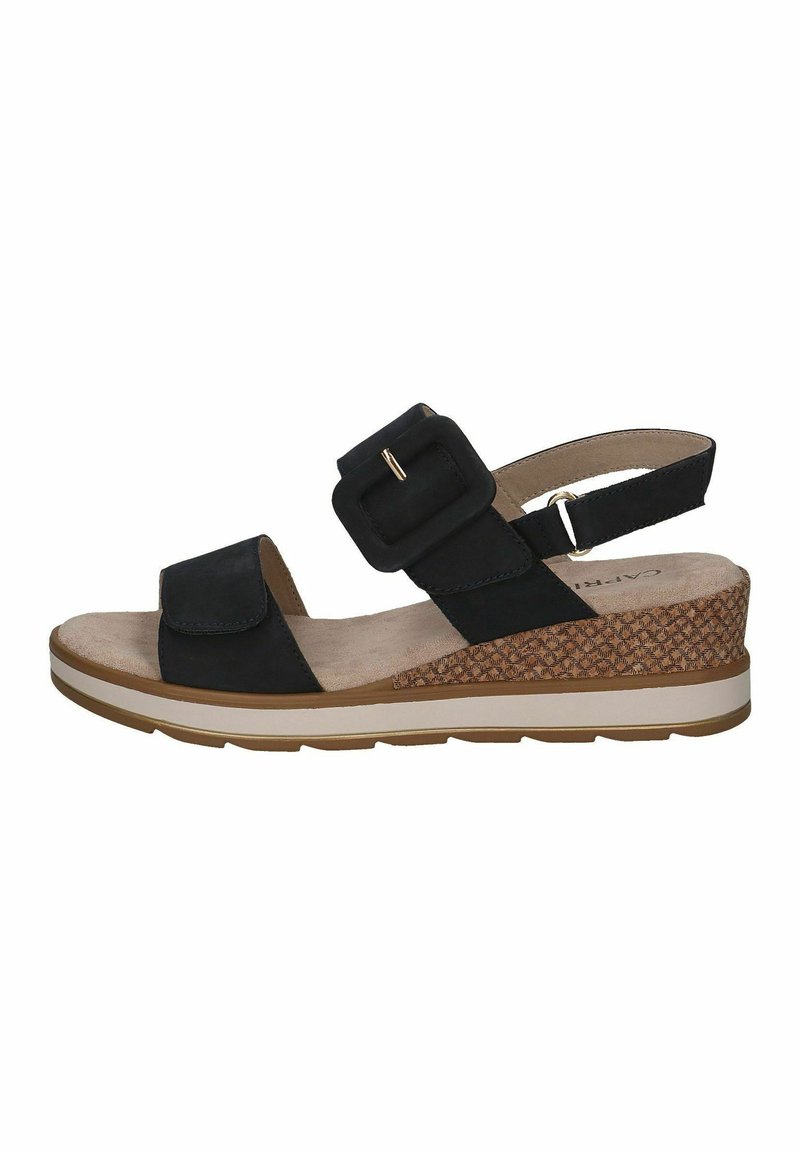 Caprice Sandali con plateau - ocean nubuc/blu - Zalando.it