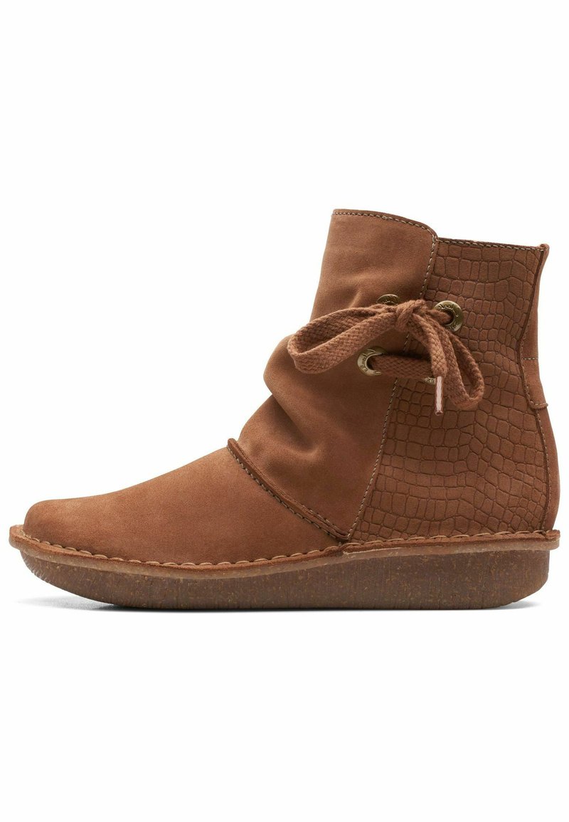 Clarks Botines con plataforma - dark tan suede/tostado - Zalando.es