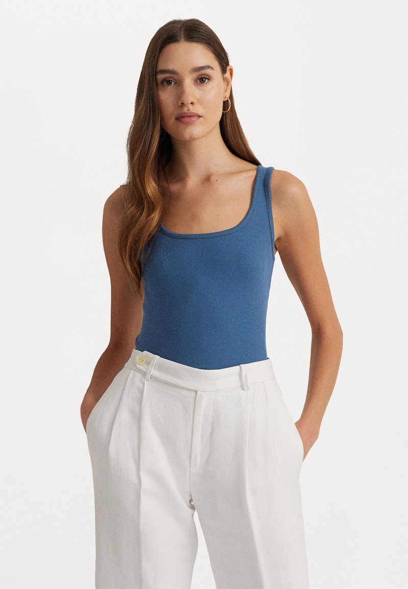 Lauren Ralph Lauren KELLY STRETCH COTTON TANK TOP - Top - indigo dusk ...