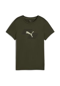 Puma HYROX GRAPHIC - T-shirts print - dark olive/oliven - Zalando.dk