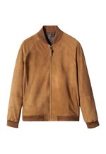 Mango GRUS2 - Lederjacke - cognac - Zalando.de