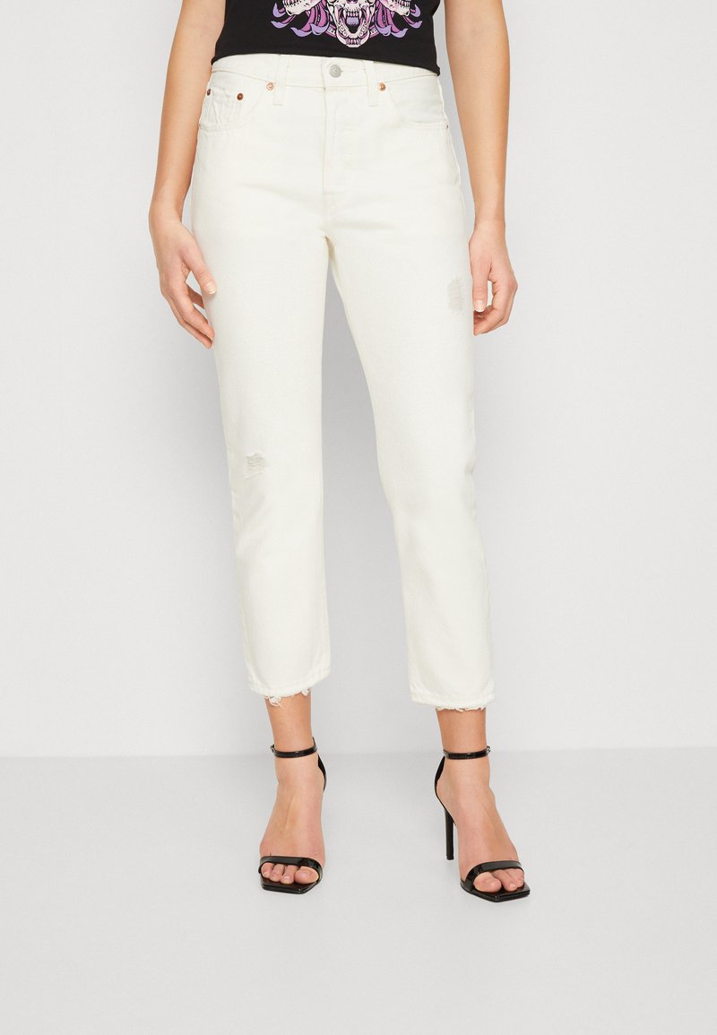 Levis® 501® Crop Straight Leg Jeans Ecru Booper White Denim