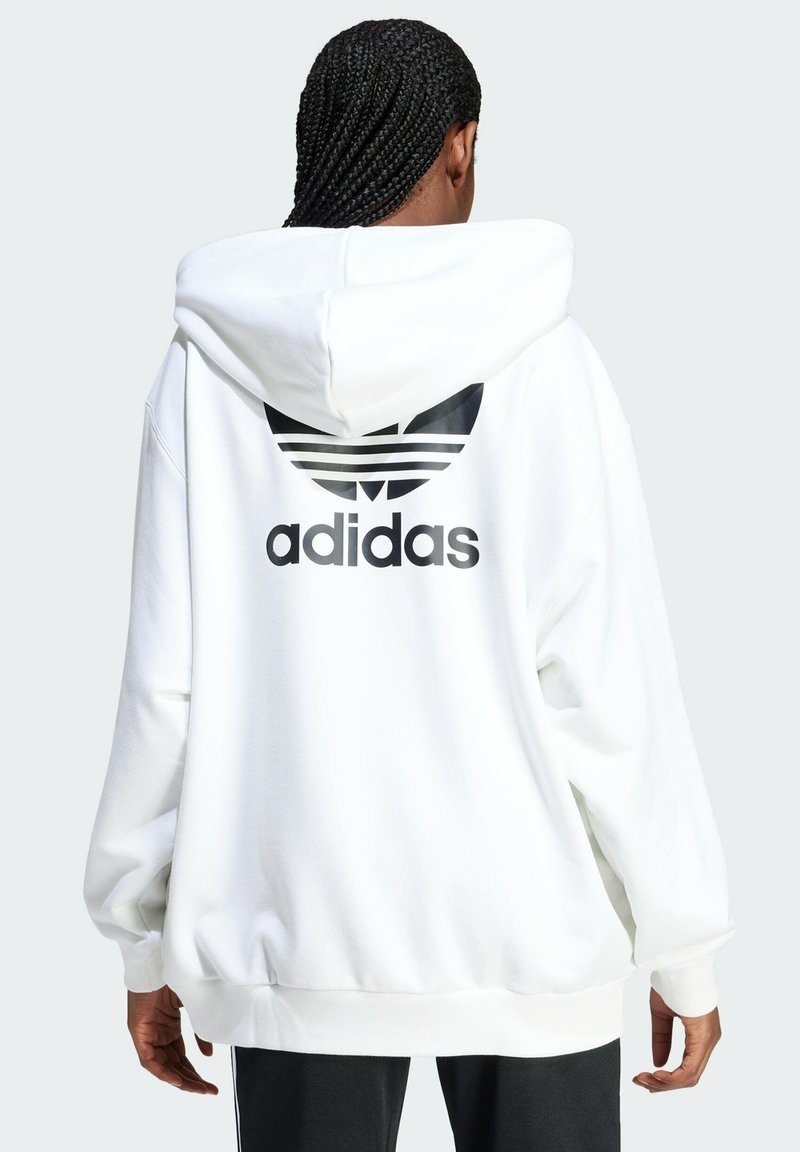adidas Originals TREFOIL HOODIE OVERSIZED - Sweatshirt - white - Zalando.ie