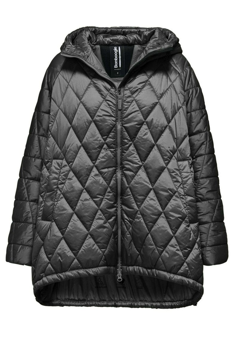 Bomboogie WITH WIDE SLEEVES AND HOOD - Wintermantel - charcoal grey ...