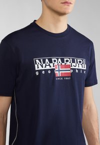 Napapijri S-AYLMER - T-Shirt print - blu marine/blau - Zalando.at