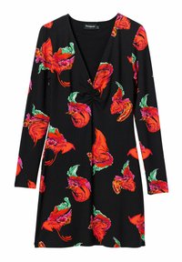 Desigual FLORAL MINI - Robe fourreau - black/noir - ZALANDO.FR