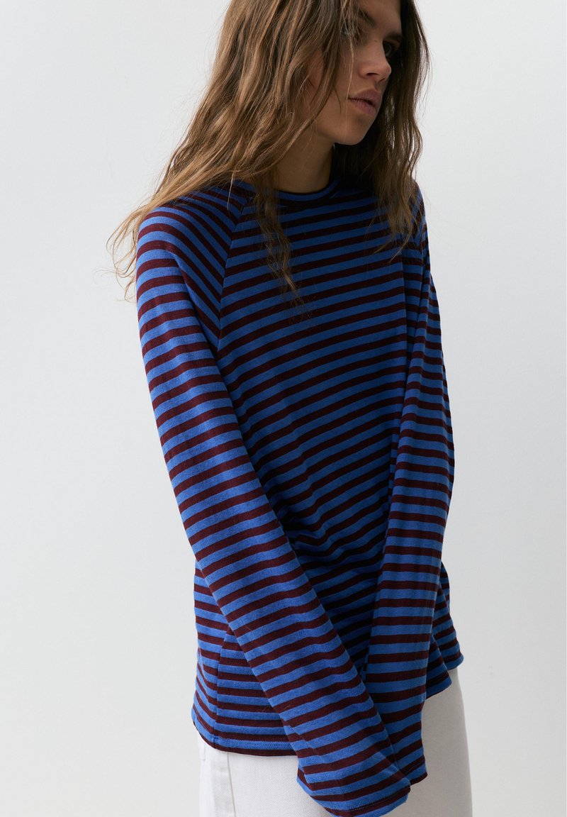 PULL&BEAR Long sleeved top - blue - Zalando