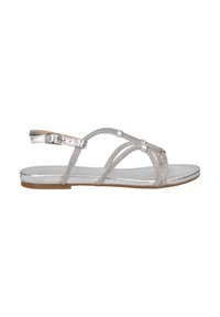Unisa COOPER - Riemensandalette - weiß/silberfarben - Zalando