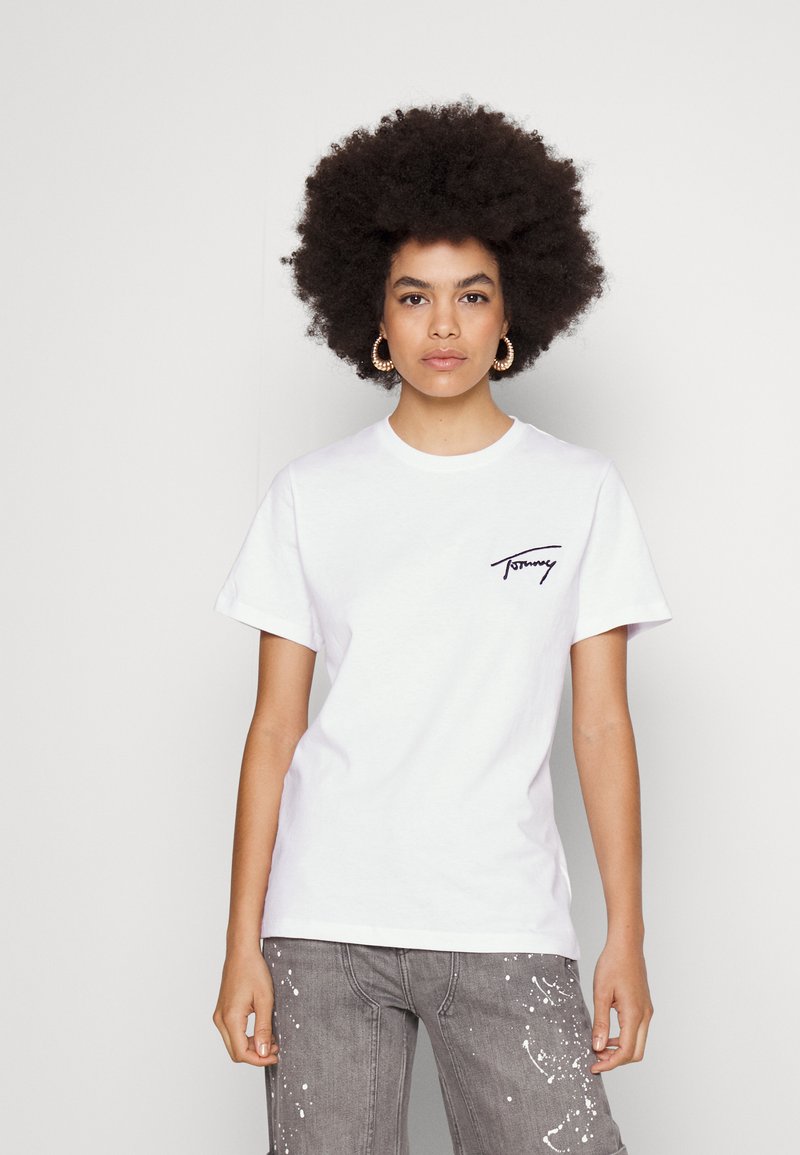 Tommy Jeans TOMMY SIGNATURE - T-shirt basic - white/bianco - Zalando.it
