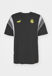 Puma BVB BORUSSIA DORTMUND FTBLARCHIVE TEE - Squadra - black/cool mid ...