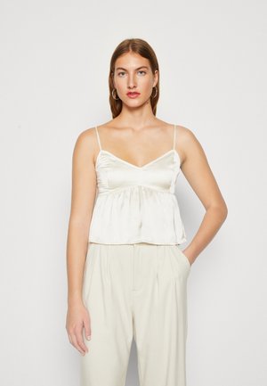 Hollister Co. BARE RUCHED BUST CUPS CHAIN - Top - bright white/bianco ...