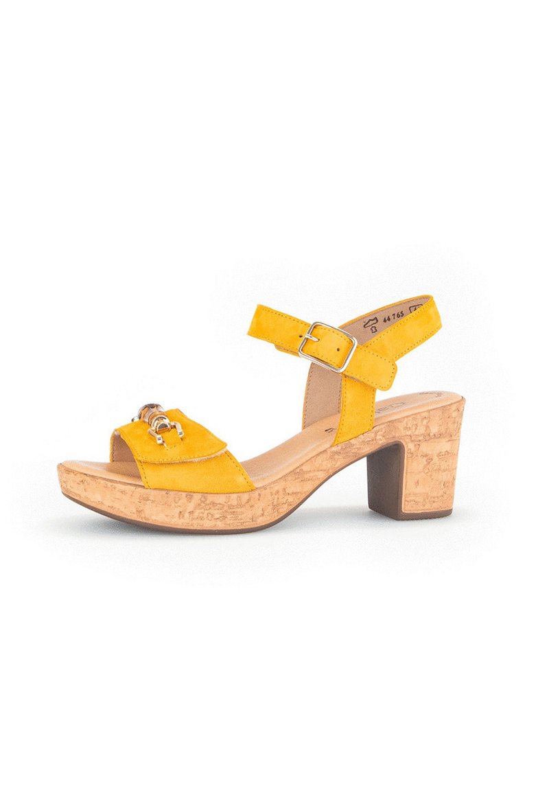 Gabor Platform sandals - gold/gold-coloured - Zalando.de