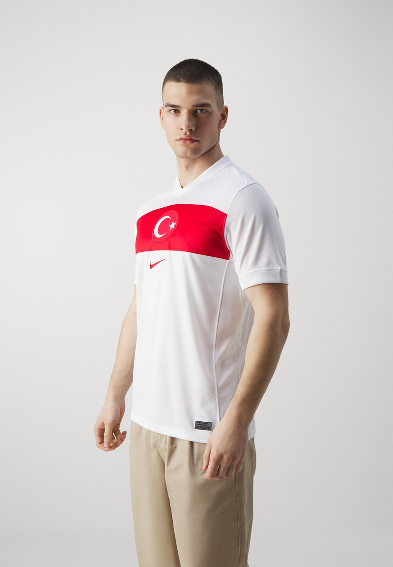 Nike Performance TURKIYE STADIUM HOME - Nogometni dres - white/sport ...