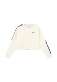 Champion CREWNECK C-SPORT - Sweatshirt - sand/off-white - Zalando