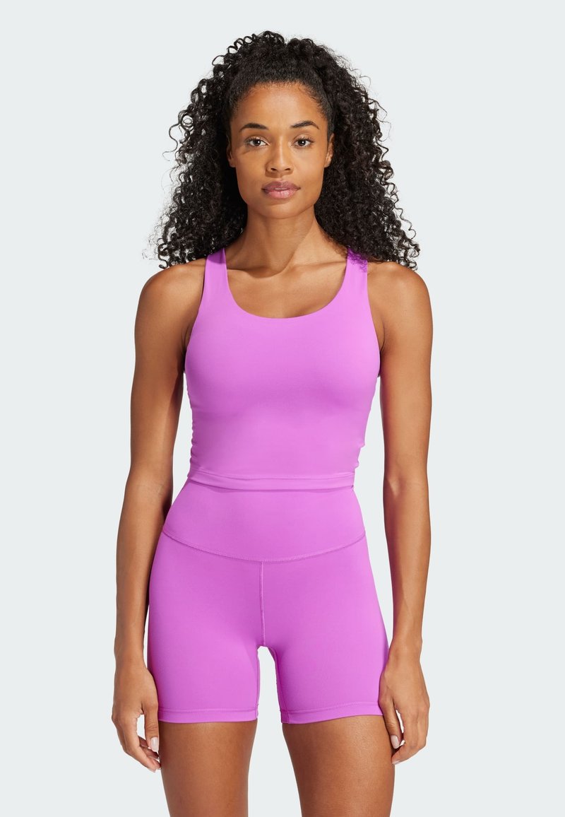 adidas Performance ALL ME - Medium support sports bra - purple burst ...