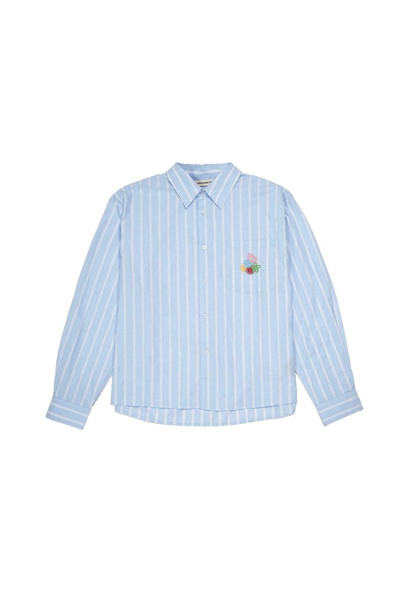 PROHIBITED Shirt - blue white/light blue - Zalando