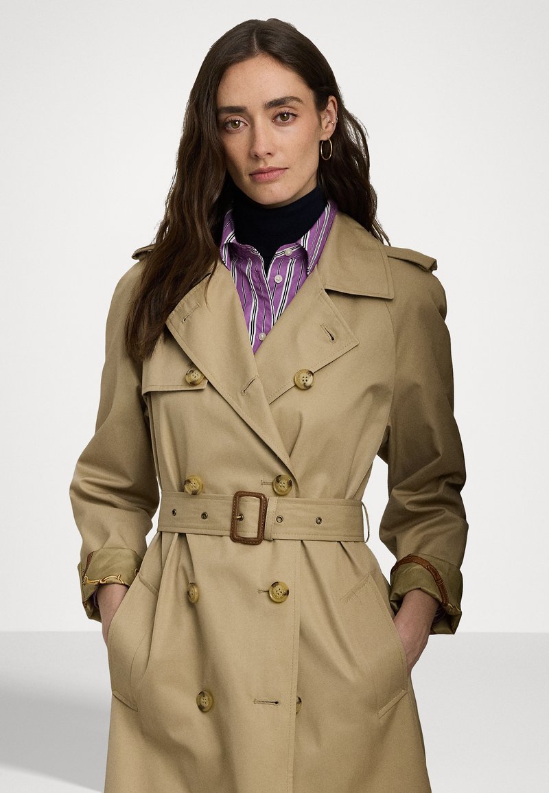 Lauren Ralph Lauren BELTED DOUBLE-BREASTED TRENCH COAT - Trenchcoat - birch tan/tan - Zalando.nl