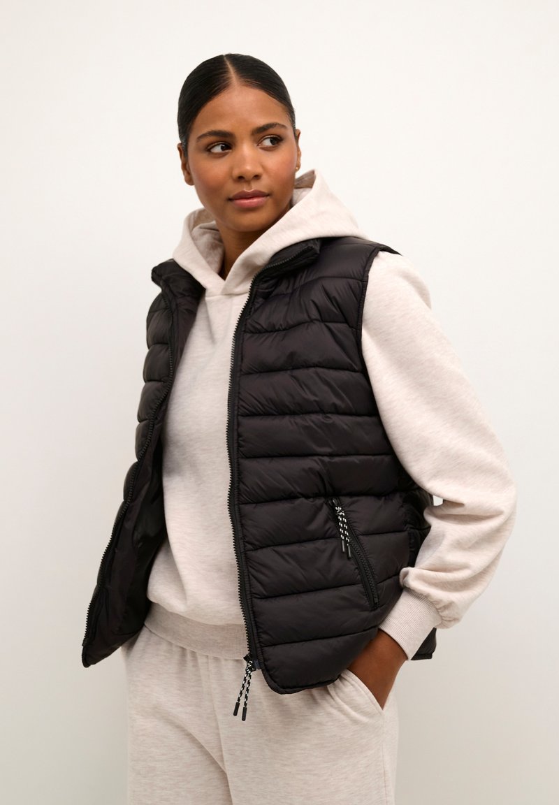 Kaffe KALIRA - Chaleco - black deep/negro jaspeado - Zalando.es