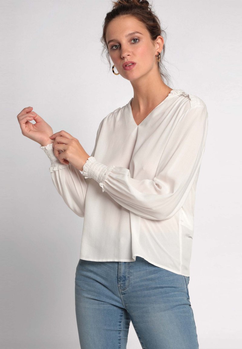 Cache Cache LONG SLEEVE - Blusa - ecru/crema - Zalando.es