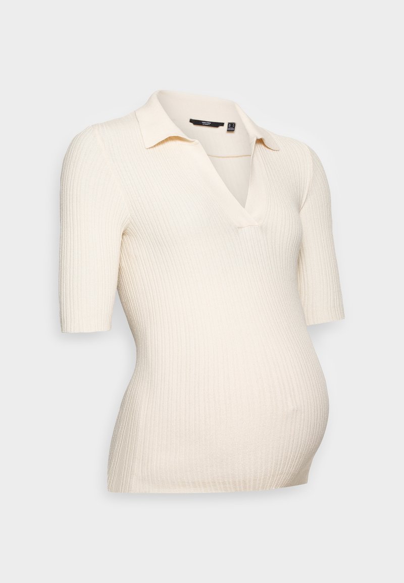 Vero Moda Maternity VMMHOLLY POLO - T-shirt print - birch/crème ...