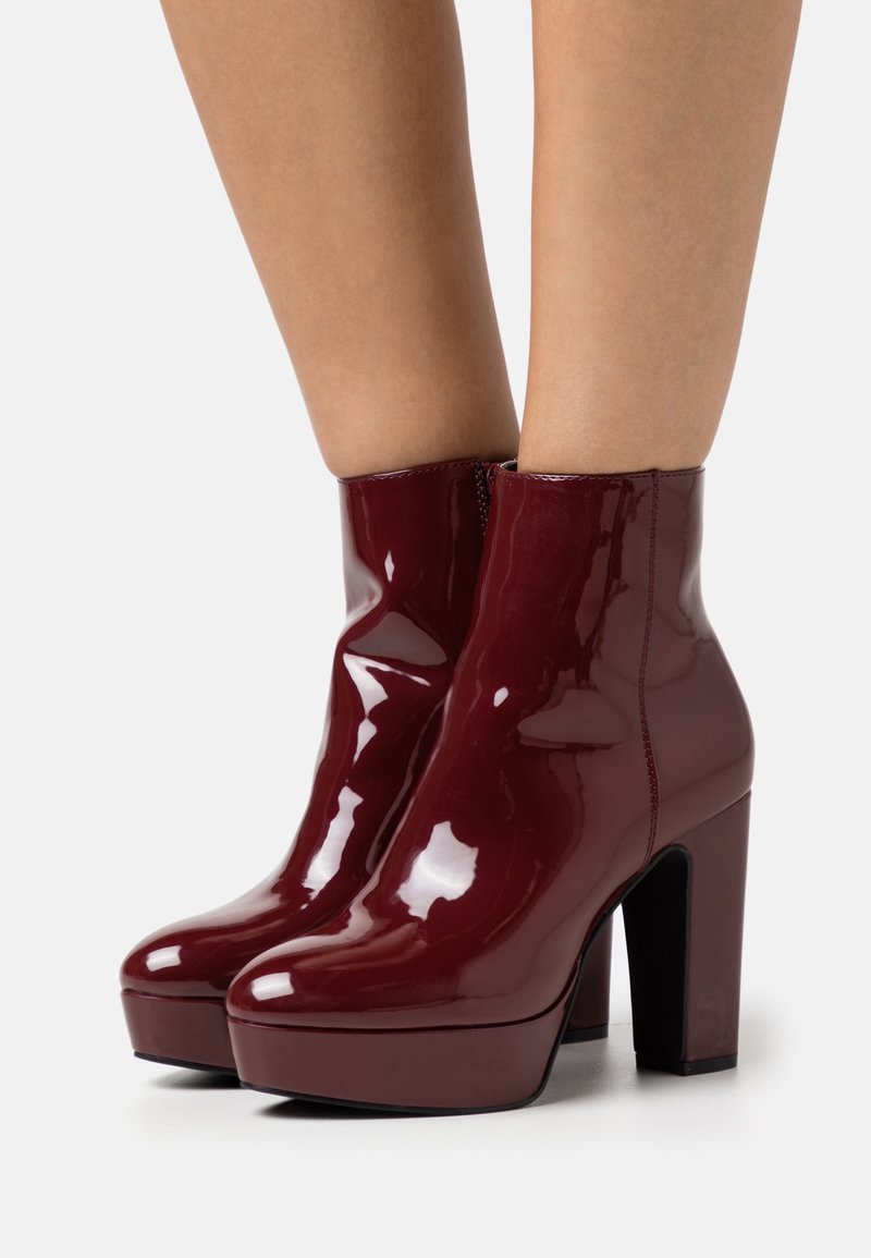 Anna Field Bottines à talons hauts - dark red/rouge foncé - ZALANDO.FR