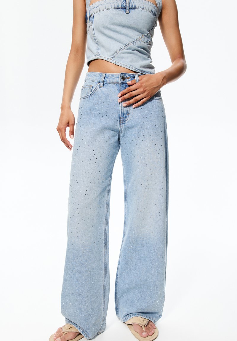 PULL&BEAR - Jeansy Relaxed Fit/niebieski denim - Zalando.pl