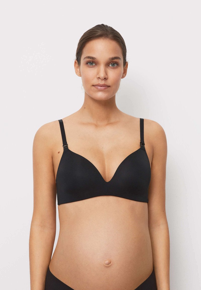 Oysho Nursing Triangle Soutien Gorge Invisible Black Noir Zalando Fr