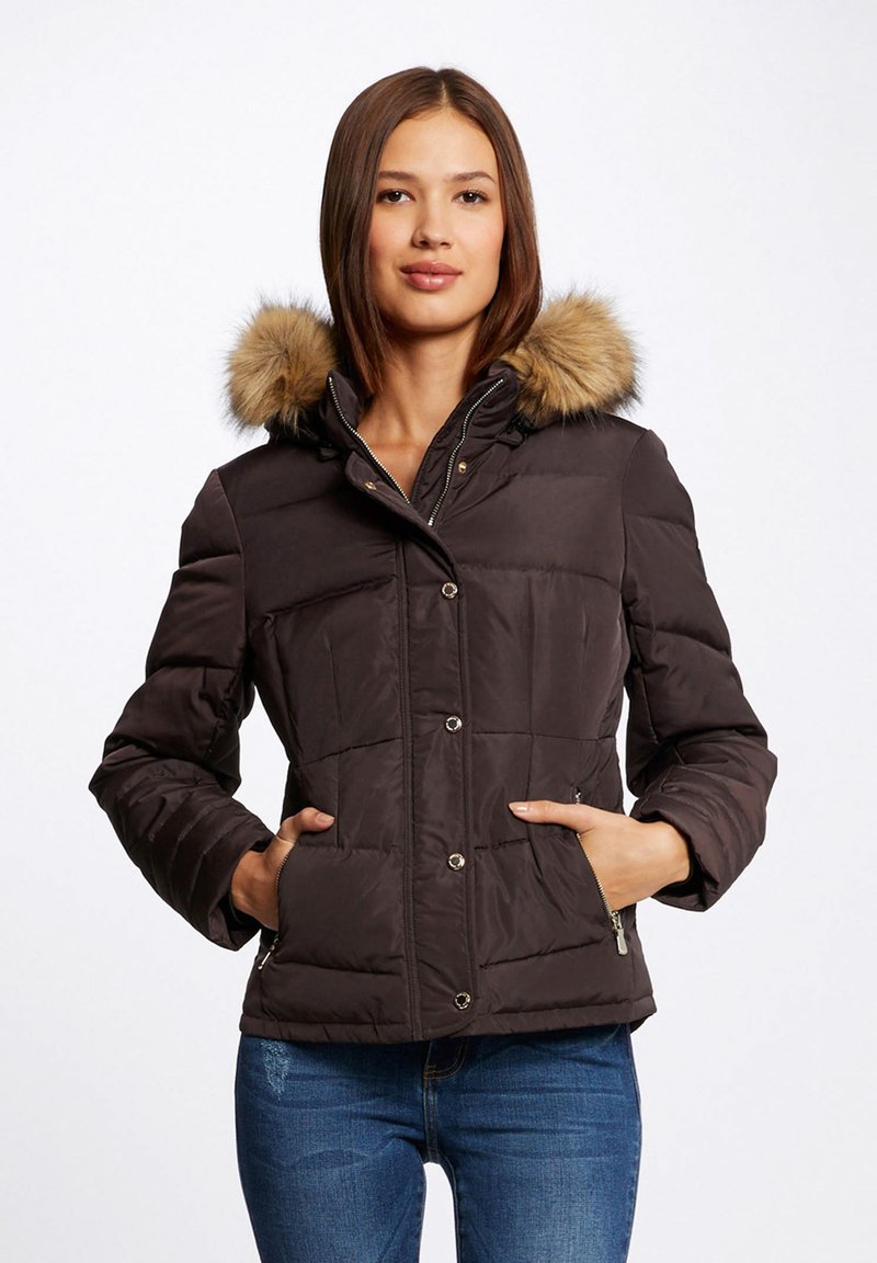 Morgan WITH HOOD - Down jacket - brown - Zalando.de